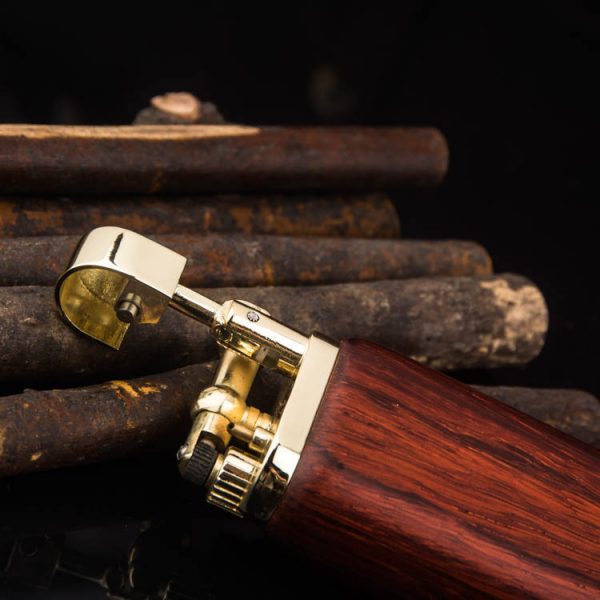 Red Wood Brass Lighter - Butane - King of Cocaine
